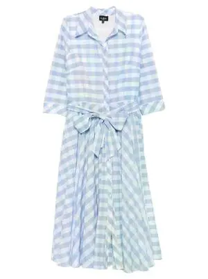 LAVI COUTURE Ninni Gingham-check Dress By - Blue