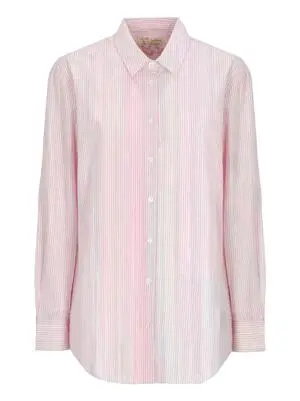 MC2 SAINT BARTH Striped Cotton Shirt - Pink