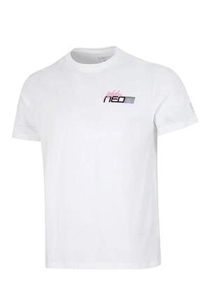 Adidas Neo Minimalistic Alphabet Logo Printing Athleisure Casual Sports Round Neck Short Sleeve White T-shirt - Default Color