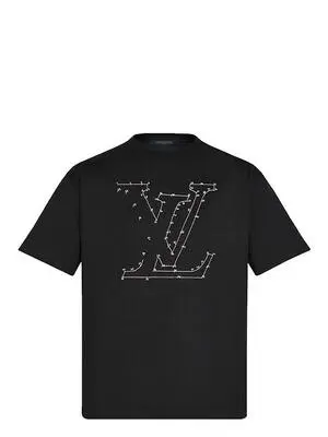 LOUIS VUITTON Printing Embroidered Short Sleeve - Black