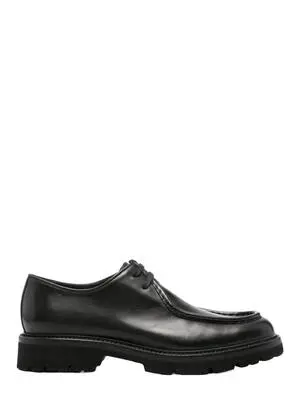 JOHN HARRISON Leather Derby Shoes - Black