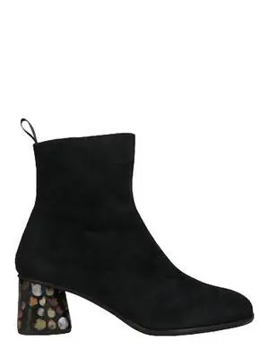Malìparmi Ankle Boots In Suede With Block Heel - Black