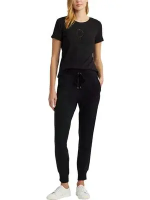 Ralph Lauren Logo Embellished T-shirt - Black