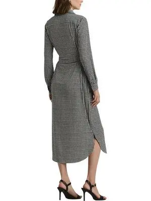 Ralph Lauren Houndstooth Shirt Dress - Black