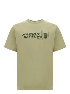 MAISON KITSUNÉ Maison Kitsuné Logo Printed Crewneck T-Shirt