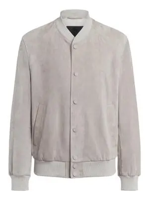 DONDUP Regular-fit Suede Bomber Jacket - Cristallo