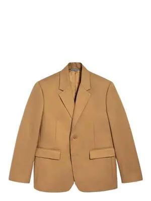 BALENCIAGA Men's Single-breasted Normal Fit Jacket In Camel