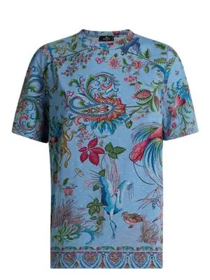 Etro Paisley Print T-shirt - Blue