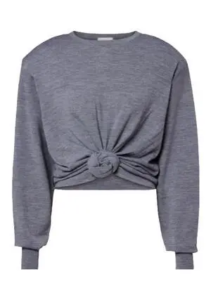 Magda Butrym Knotted Wool Sweater - Gray