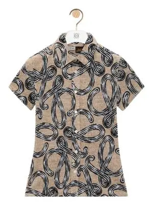 Loewe Short-sleeved Shirt - Beige/black