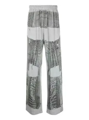 DIESEL® Lace-up Print Trousers - Grey