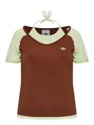 Adidas Layered Effect Halterneck T-shirt - Brown
