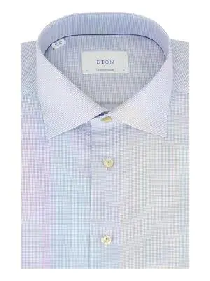 Eton Twill Contemporary Shirt - Blue