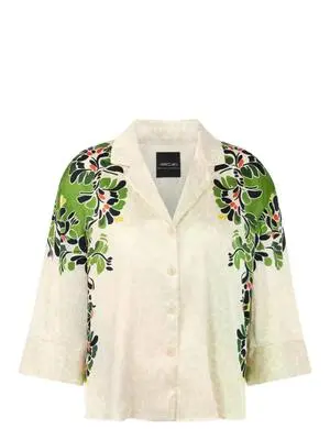 MARCCAIN Floral Leopard Print Blouse - Neutrals
