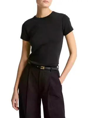 Vince Shrunken 90s Crew Neck T-shirt - Black