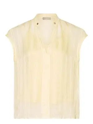 Liu Jo Chain Detail V-neck Top - Yellow