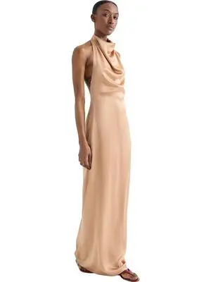 TWP Lola Gown In Silk Charmeuse - Brush