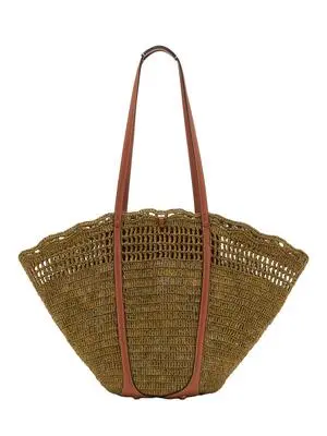 Ulla Johnson Ulla Johnson Marina Raffia Tote Handbag Olive