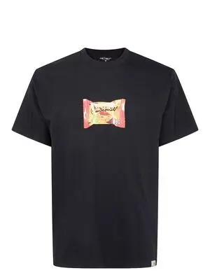 Carhartt Work In Progress Short Sleeves Road Side Snack T-shirt Organic Cotton Sing - Black