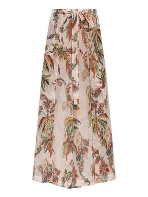 ETRO Etro Palazzo Pants With Side Slits And Botanical Print