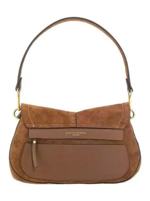 GIANNI CHIARINI Gianni Chiarini Helena Round Suede Tote Bag Brown