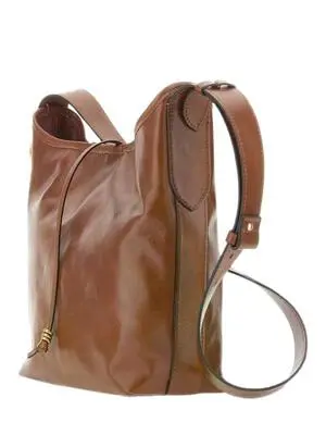 GIANNI CHIARINI Carla Leather Shoulder Bag - Brown