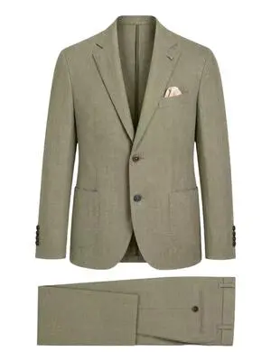 BOB Notch-lapel Single-breasted Suit - Green