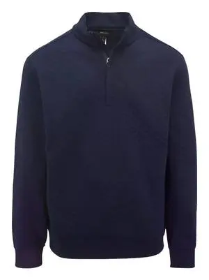 Rlx Ralph Lauren Diamond-quilted Quarter-zip Sweater - Blue