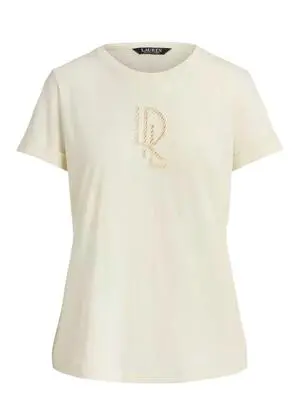 Ralph Lauren Logo Embellished T-shirt - Neutrals