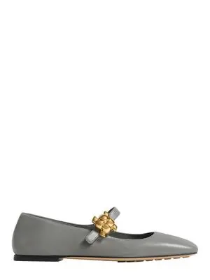 Bottega Veneta Charlotte Mary-jane Ballerina - Basalt
