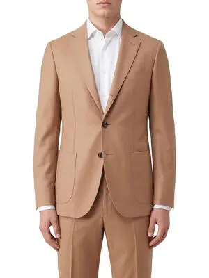 SARTORIO NAPOLI Single-breasted Peak Lapel Blazer In Cashmere And Silk - Camel