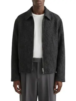 JIL SANDER Jil Sander Virgin Wool Zip-Up Shirt Jacket