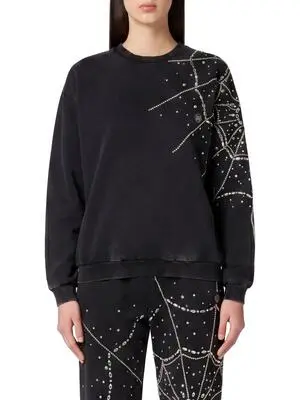 Philipp Plein Embellished Crewneck Sweatshirt - Black