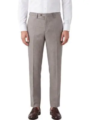 BRIGLIA 1949 Virgin Wool Slim Fit Tailored Trousers - Sand
