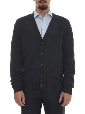Hugo Cotton Blend Cardigan - Blue