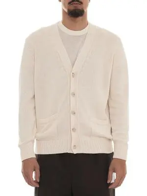 Hugo Cotton Blend Cardigan - Natural