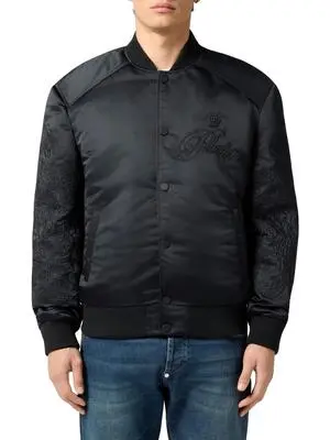 PHILIPP PLEIN Philipp Plein Embroidered Satin Bomber Jacket