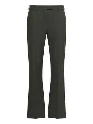 Max Mara Cotton-blend Flared Trousers - Green