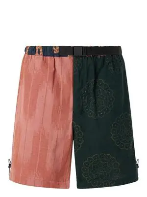 KARDO Kami Wide-leg Belted Cotton Shorts - Multi