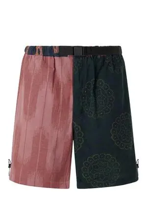 KARDO Kami Wide-leg Belted Cotton Shorts - Red