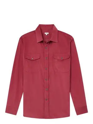 Caruso Cotton-corduroy Shirt - Red