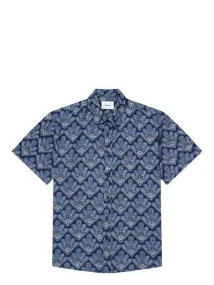 Nn07 NN07 - Deon Printed Woven Shirt - Men - Blue - S Navy