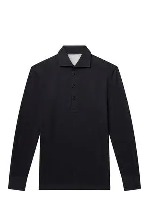 Brunello Cucinelli Cotton Polo Shirt - Black