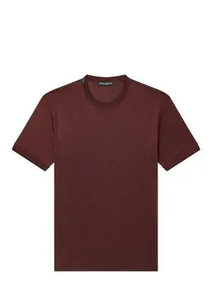 Dolce & Gabbana Silk-jersey T-shirt - Red
