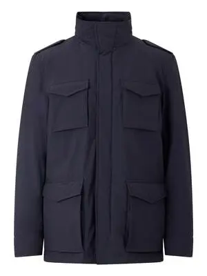 Herno Four Pockets Woven Field Jacket - Navy
