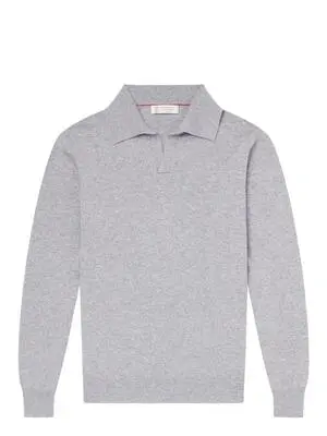 Brunello Cucinelli Cashmere Polo Shirt - Gray