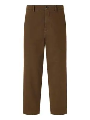 Barena Venezia Straight-leg Cotton-blend Gabardine Trousers - Brown