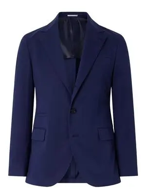 BRUNELLO CUCINELLI Brunello Cucinelli Single-Breasted Cotton-Blend Suit Jacket