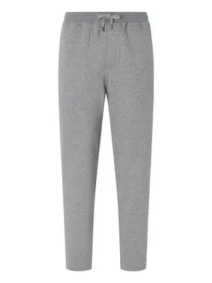 Brunello Cucinelli Tapered Cotton, Cashmere And Silk-blend Jersey Sweatpants - Gray