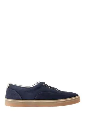 Brunello Cucinelli Suede Low Top Sneakers - Blue